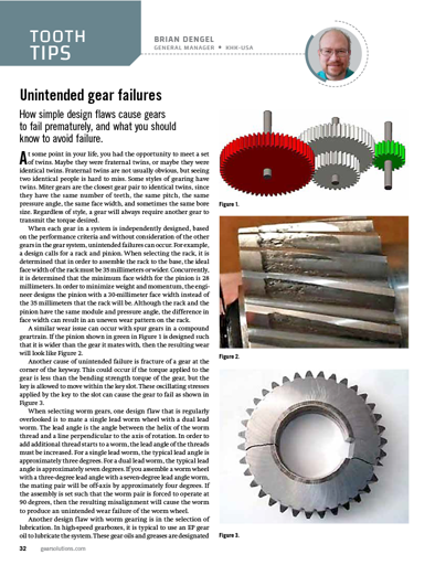 Unintended Gear Failures | KHK USA Metric Gears