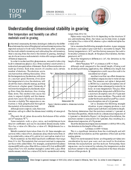 Understanding Dimensional Stability in Gearing | KHK USA Metric Gears